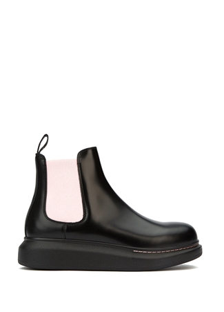 Alexander McQueen Kadın Siyah Pembe Bant Detaylı Deri Bot 36 EU Alexander McQueen Kadın Siyah Pembe Bant Detaylı Deri Bot 36 EU