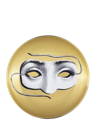 Fornasetti No 60 Gold Dekoratif Porselen Tabak Çok Renkli