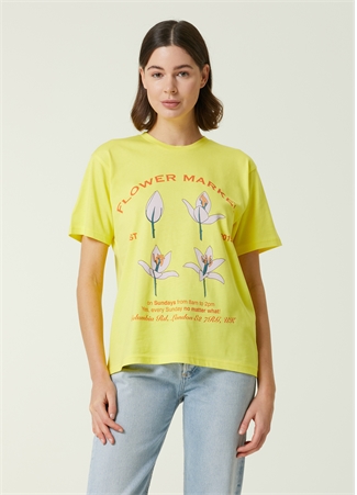 Death is Easy Kadın Flower Market Sarı Baskılı T-shirt S EU Death is Easy Kadın Flower Market Sarı Baskılı T-shirt S EU