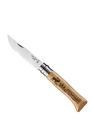Opinel Inox No 8 Meşe Saplı Desenli Paslanmaz Çelik Çakı Kahverengi EU Opinel Inox No 8 Meşe Saplı Desenli Paslanmaz Çelik Çakı Kahverengi EU