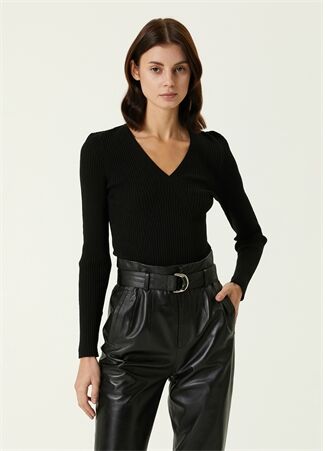 Network Kadın Slim Fit Siyah Kazak L EU