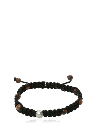 Thompson Erkek Siyah Boncuk Detaylı Bileklik EU Thompson Erkek Siyah Boncuk Detaylı Bileklik EU