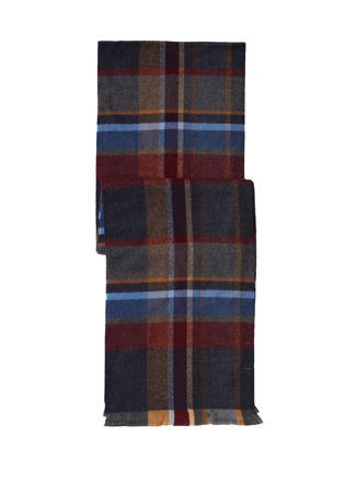 Beymen Club Erkek Colorblocked Ekose Desenli Atkı Bordo EU Beymen Club Erkek Colorblocked Ekose Desenli Atkı Bordo EU