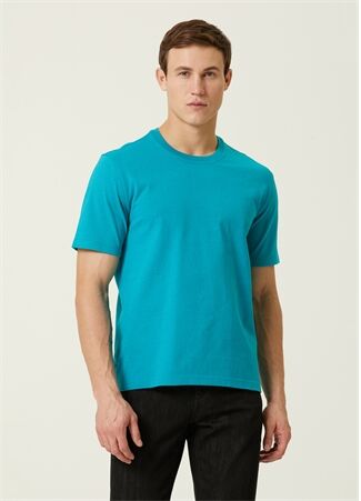 Bottega Veneta Erkek Mavi Basic T-shirt S EU