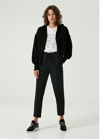 Beymen Club Kadın Siyah Kapüşonlu Balon Kollu Hırka S