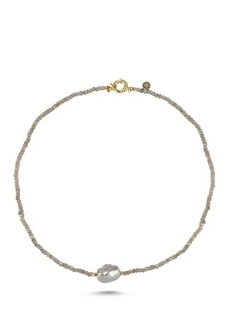 Emre Osmanlar Kadın Black Pearl Labradorite Altın Rengi Kolye EU Emre Osmanlar Kadın Black Pearl Labradorite Altın Rengi Kolye EU