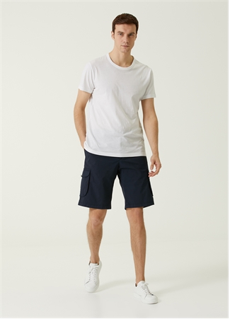 Kiton Erkek Lacivert Normal Bel Kargo Bermuda 36 US Kiton Erkek Lacivert Normal Bel Kargo Bermuda 36 US