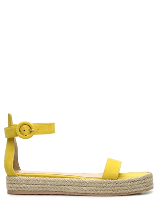 Gianvito Rossi Kadın Sarı Süet Espadril 36 EU