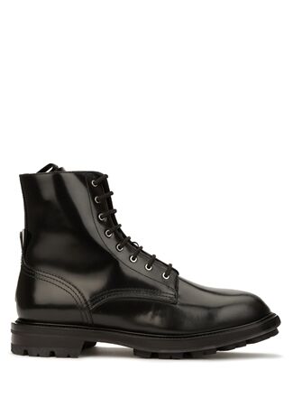 Alexander McQueen Erkek Siyah Deri Bot 40 EU