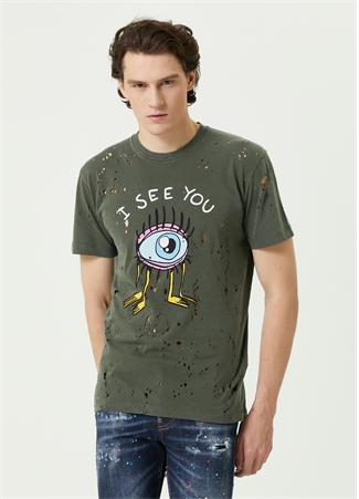 Dsquared2 Erkek Tshirt Haki S Eu Dsquared2 Erkek Tshirt Haki S Eu