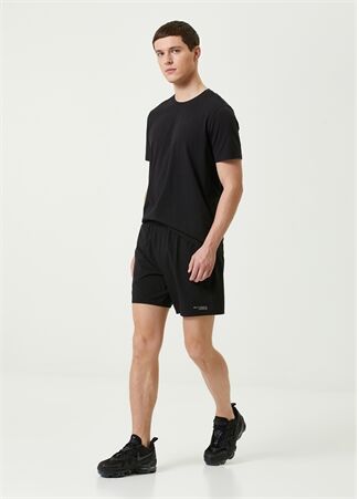 Academia Erkek Siyah Logolu Şort S EU