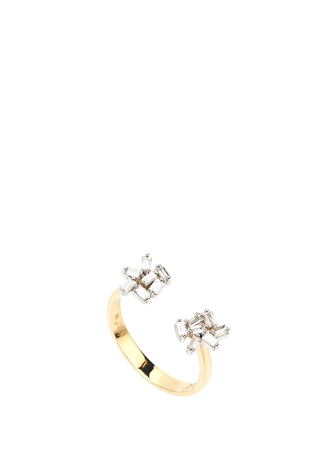 Collection Kadın Pırlantalı Pembe Altın Rengi Yüzük EU