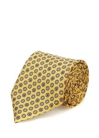 Fiorio Erkek Colorblocked Desenli İpek Kravat EU