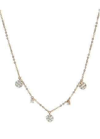 Collection Kadın Çiçek Detaylı Altın Rengi Kolye EU