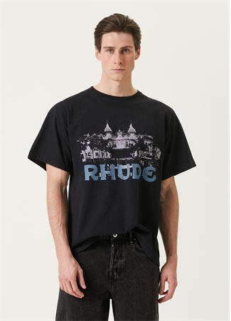 Rhude Erkek Siyah Figür Baskılı Logolu T-shirt M Eu Rhude Erkek Siyah Figür Baskılı Logolu T-shirt M Eu