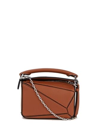 Loewe Kadın Puzzle Taba Deri Çanta Turuncu EU