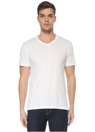 Blender Originated Erkek Beyaz V Yaka Basic T-shirt S EU Blender Originated Erkek Beyaz V Yaka Basic T-shirt S EU