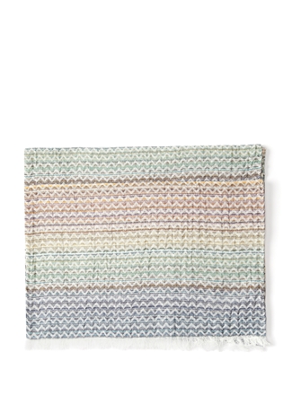 Missoni Home Simone Colorblocked Zikzak Dokulu Keten Throw Çok Renkli