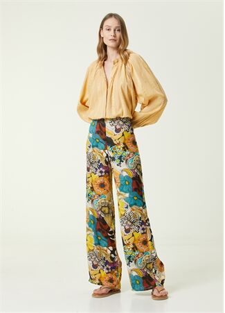 Alexis Kadın Samuela Çiçekli Wide Leg Pantolon Sarı XS EU Alexis Kadın Samuela Çiçekli Wide Leg Pantolon Sarı XS EU