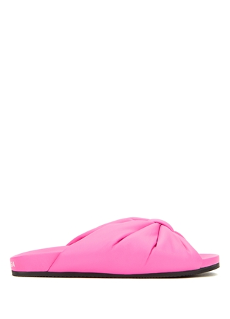Balenciaga Kadın Pembe Drape Bantlı Deri Terlik 36 EU Balenciaga Kadın Pembe Drape Bantlı Deri Terlik 36 EU