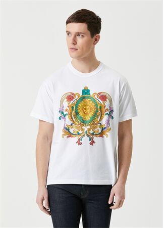Versace Jeans Couture Erkek TSHIRT Beyaz S EU