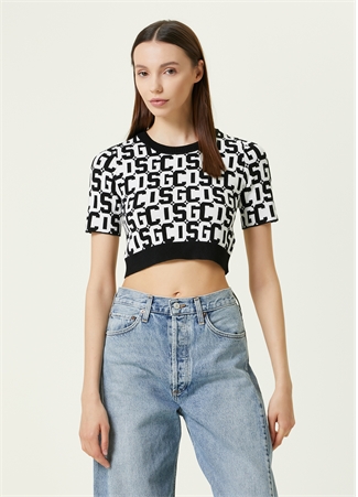 Gcds Kadın Siyah Beyaz Bisiklet Yaka Logolu Crop T-shirt Xs Eu Gcds Kadın Siyah Beyaz Bisiklet Yaka Logolu Crop T-shirt Xs Eu