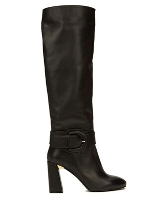 Network Kadın Siyah Deri Çizme 36 EU