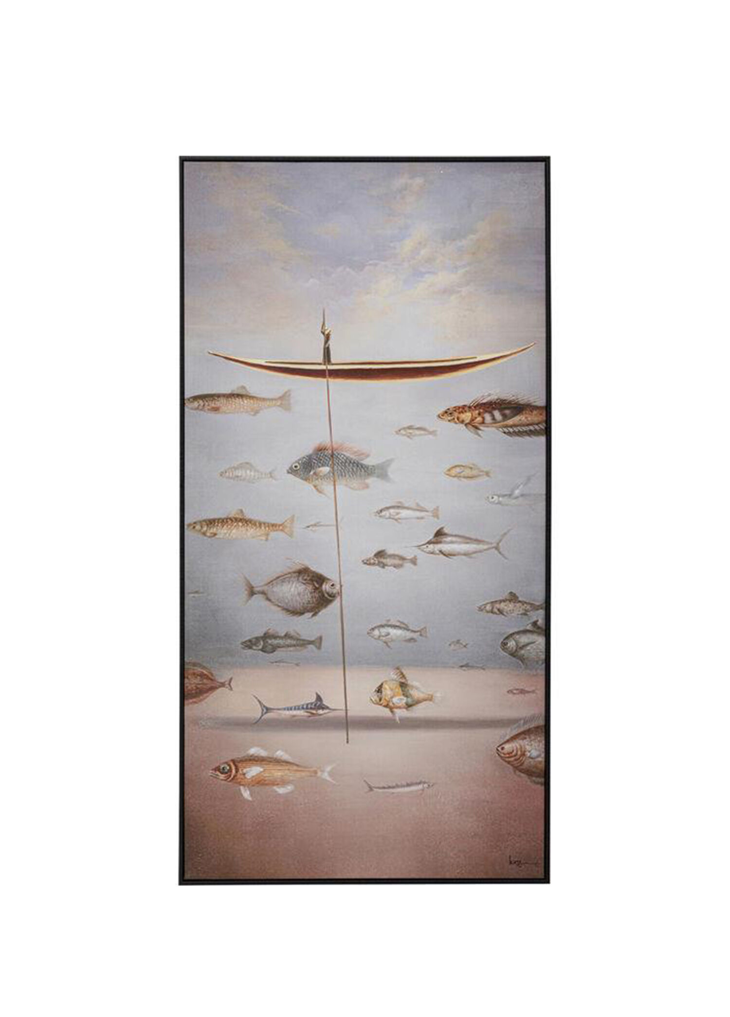 Kare Design - Framed Picture Cloud Fisherman Boat Table