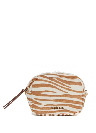 Divarese Kadın Bej Taba Zebra Desenli Deri Omuz Çantası EU Divarese Kadın Bej Taba Zebra Desenli Deri Omuz Çantası EU