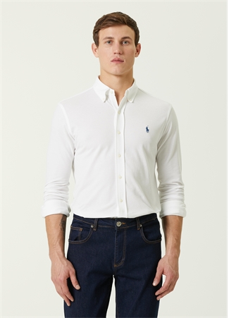 Polo Ralph Lauren Erkek Beyaz Düğmeli Yaka Gömlek L EU Polo Ralph Lauren Erkek Beyaz Düğmeli Yaka Gömlek L EU