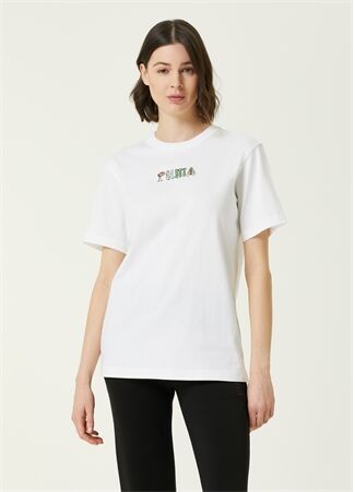 Puma Kadın Downtown Beyaz Rahat Kesim Grafikli T-shirt L Eu Puma Kadın Downtown Beyaz Rahat Kesim Grafikli T-shirt L Eu