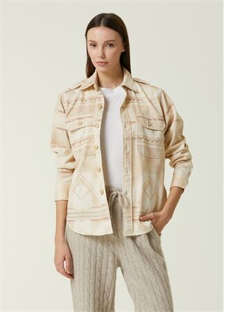 Polo Ralph Lauren Kadın Krem Desenli Çift Cepli Gömlek Bej XS EU Polo Ralph Lauren Kadın Krem Desenli Çift Cepli Gömlek Bej XS EU