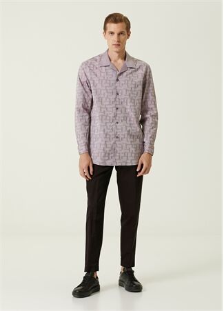 Pal Zileri Erkek Bordo Pilili Yün Pantolon 50 IT