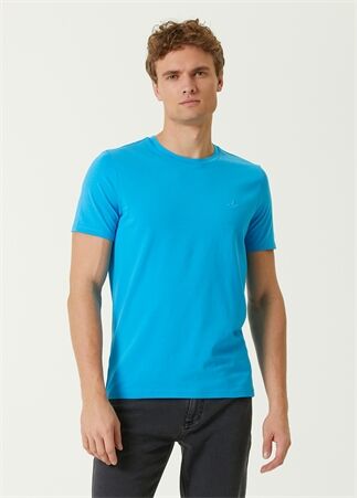 Beymen Club Erkek Mavi Logo Detaylı T-shirt XS