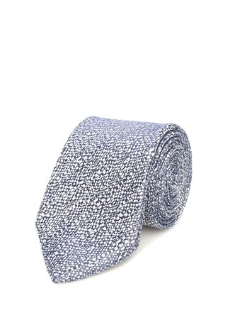 Pal Zileri Erkek Mavi Desenli Keten Kravat EU
