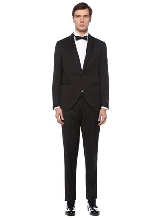 Pal Zileri Erkek Siyah Kelebek Yaka Yün Takım Elbise 50 IT