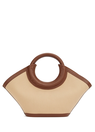 Hereu Kadın Vizon Kulp Detaylı Çanta Bej EU Hereu Kadın Vizon Kulp Detaylı Çanta Bej EU