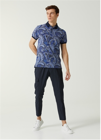 Etro Erkek Lacivert Normal Bel Kargo Pantolon 54 IT