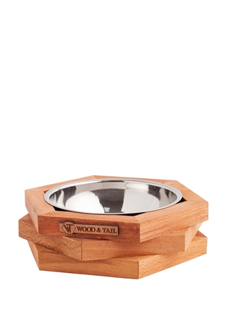 Wood&Tail Hexx Medium Kedi Köpek Mama ve Su Kabı Kahverengi M EU Wood&Tail Hexx Medium Kedi Köpek Mama ve Su Kabı Kahverengi M EU