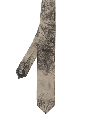 Palzileri Lab Erkek Colorblocked Desenli İpek Kravat Siyah Eu