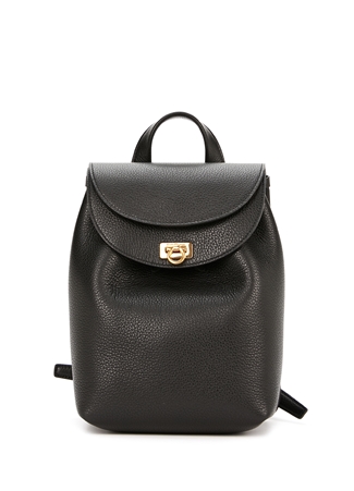 Salvatore Ferragamo Kadın Siyah Deri Sırt Çantası Eu