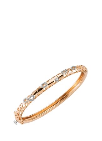 Bee Goddess Kadın Air Pırlantalı Altın Rengi Bileklik Pembe EU