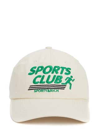 Sporty & Rich Kadın Krem Logo Nakışlı Şapka Bej EU Sporty & Rich Kadın Krem Logo Nakışlı Şapka Bej EU