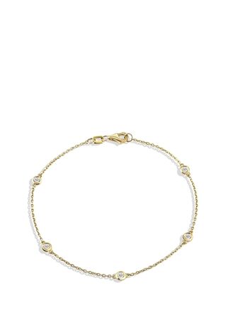 Collection-Pimiento Kadın Pırlanta Detaylı Altın Rengi Bileklik EU