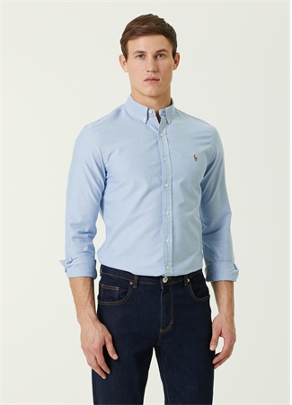 Polo Ralph Lauren Erkek Mavi Logolu Gömlek S EU