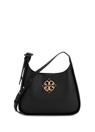Tory Burch Kadın Siyah Logolu Deri Omuz Çantası EU