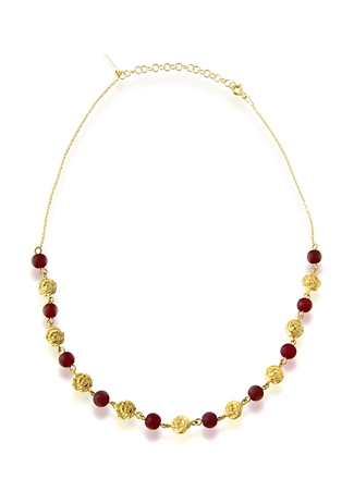 Peracas Kadın Rosie Altın Rengi Kaplama Choker Kolye Kırmızı Eu Peracas Kadın Rosie Altın Rengi Kaplama Choker Kolye Kırmızı Eu
