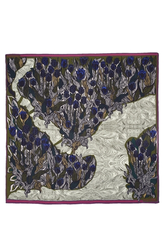 Imannoor Kadın Tulips Of Boshorus Desenli İpek Şal Mavi EU Imannoor Kadın Tulips Of Boshorus Desenli İpek Şal Mavi EU