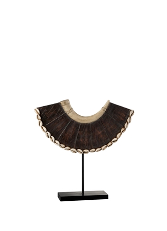 Room Diaries Kahverengi Beyaz Deniz Kabuklu Dekoratif Obje Bej