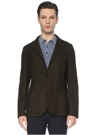 Palzileri Lab Erkek Koyu Yeşil Kelebek Yaka Yün Mont 50 IT